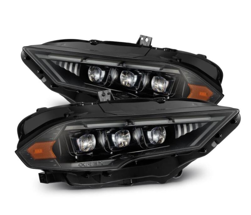 AlphaRex 18-20 Ford Mustang NOVA LED Proj Headlights Alpha-Black w/Act – Speed Factor