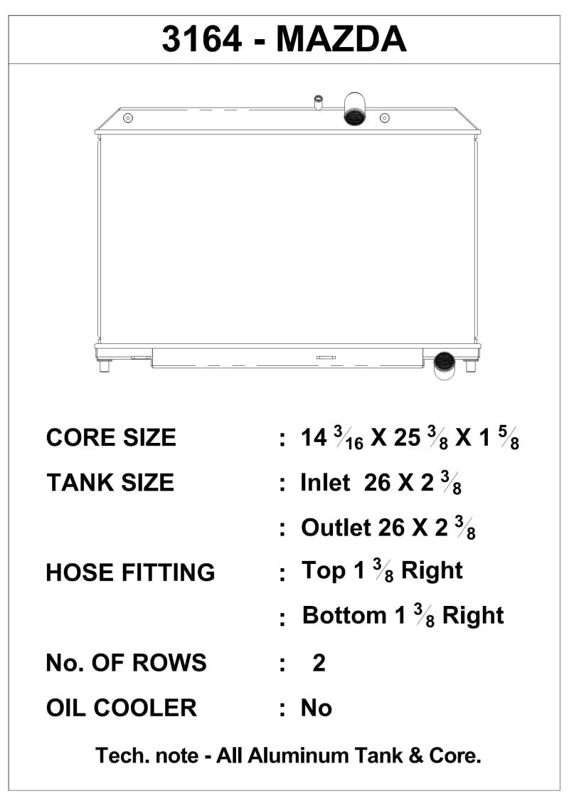 CSF 04-08 Mazda RX-8 Radiator - Radiators CSF CSF3164 – Speed Factor