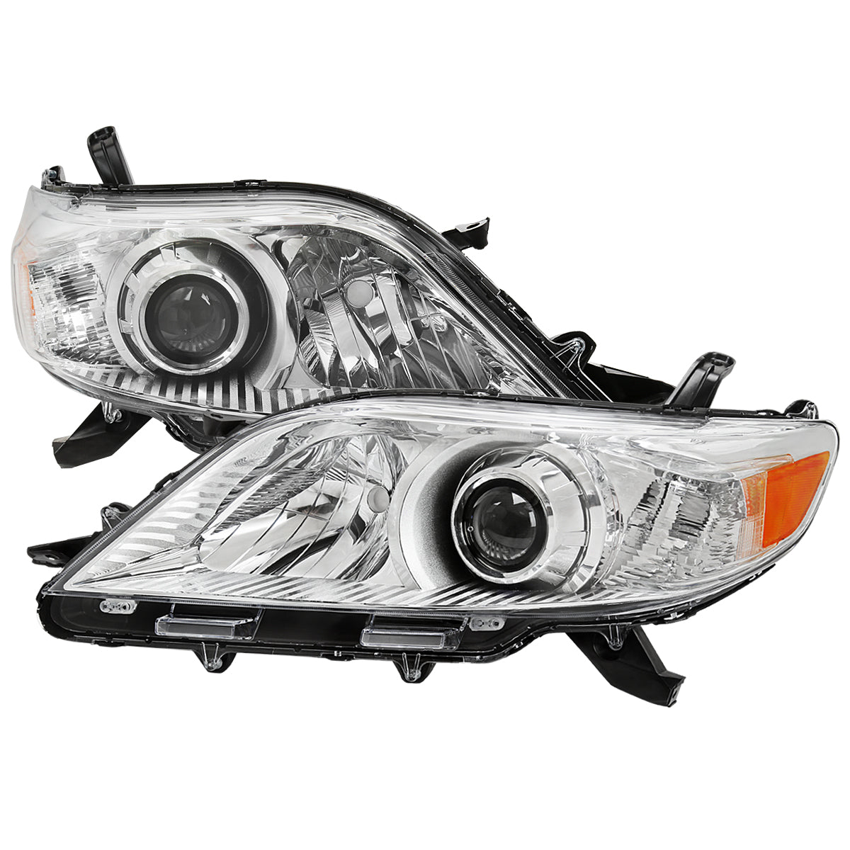 2011-2020 Toyota Sienna Projector Headlights (Chrome Housing/Clear Len ...