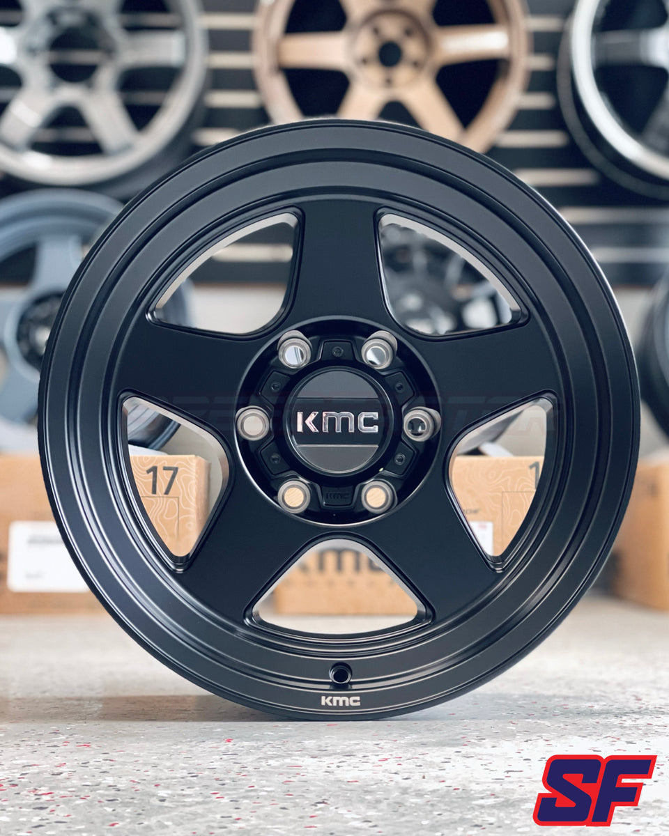 KMC KM728 LOBO 17X8.5 -10 6X139.7 MATTE BLACK – Speed Factor