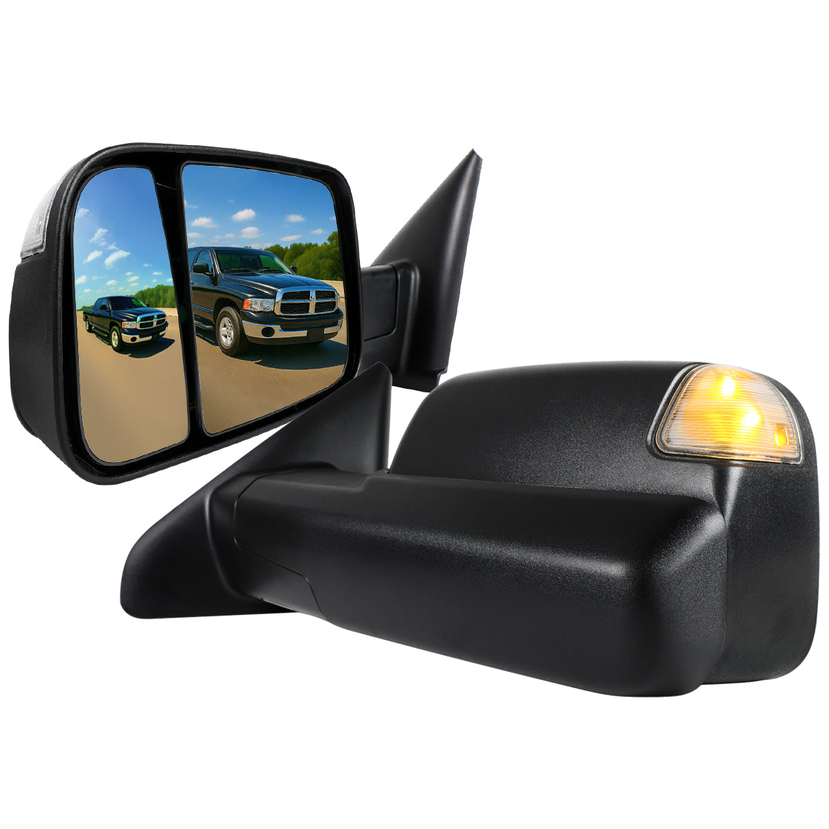 2002-2009 Dodge RAM 1500/2500/3500 Manual Adjustable & Foldable Side M ...