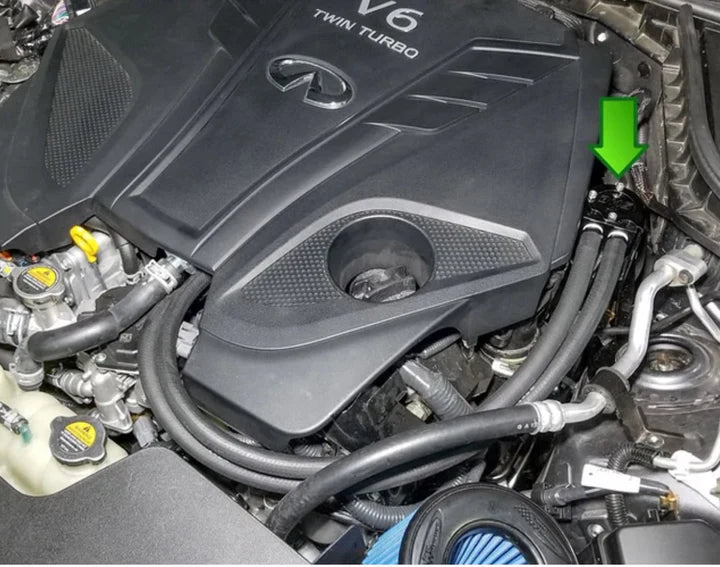 BMS Compact Double Baffle Oil Catch Can for 2016+ Infiniti Q50 / Q60 3 ...