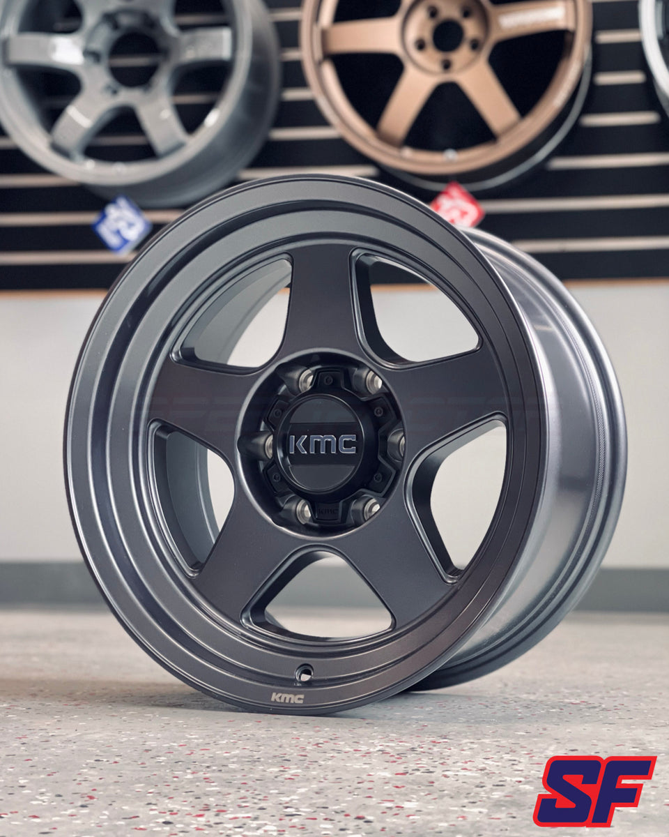 KMC KM728 LOBO 17X8.5 -10 6X139.7 MATTE ANTHRACITE – Speed Factor