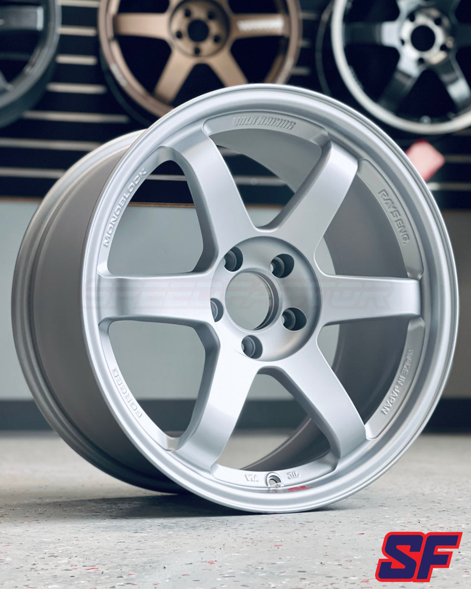 VOLK RACING TE37SL 18X9.5 +22 5X114.3 TITANIUM SILVER – Speed Factor